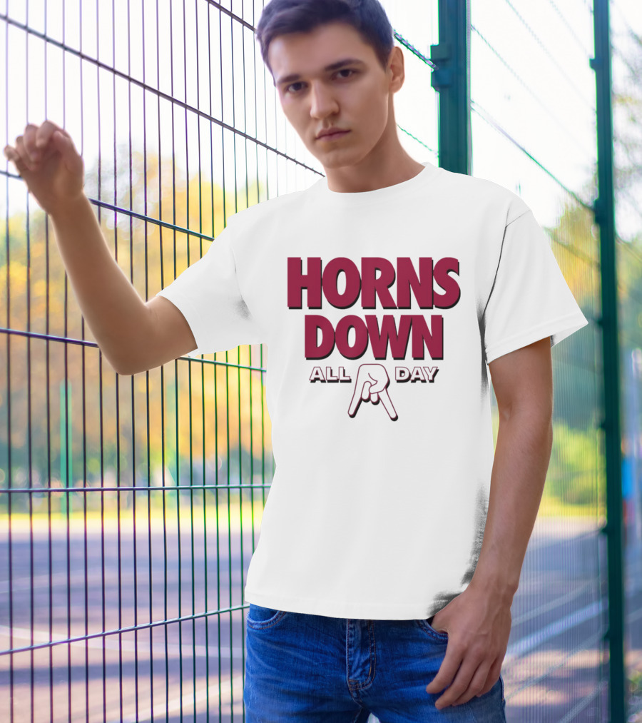 Horns Down All Day Oklahoma Sooners T-Shirt
