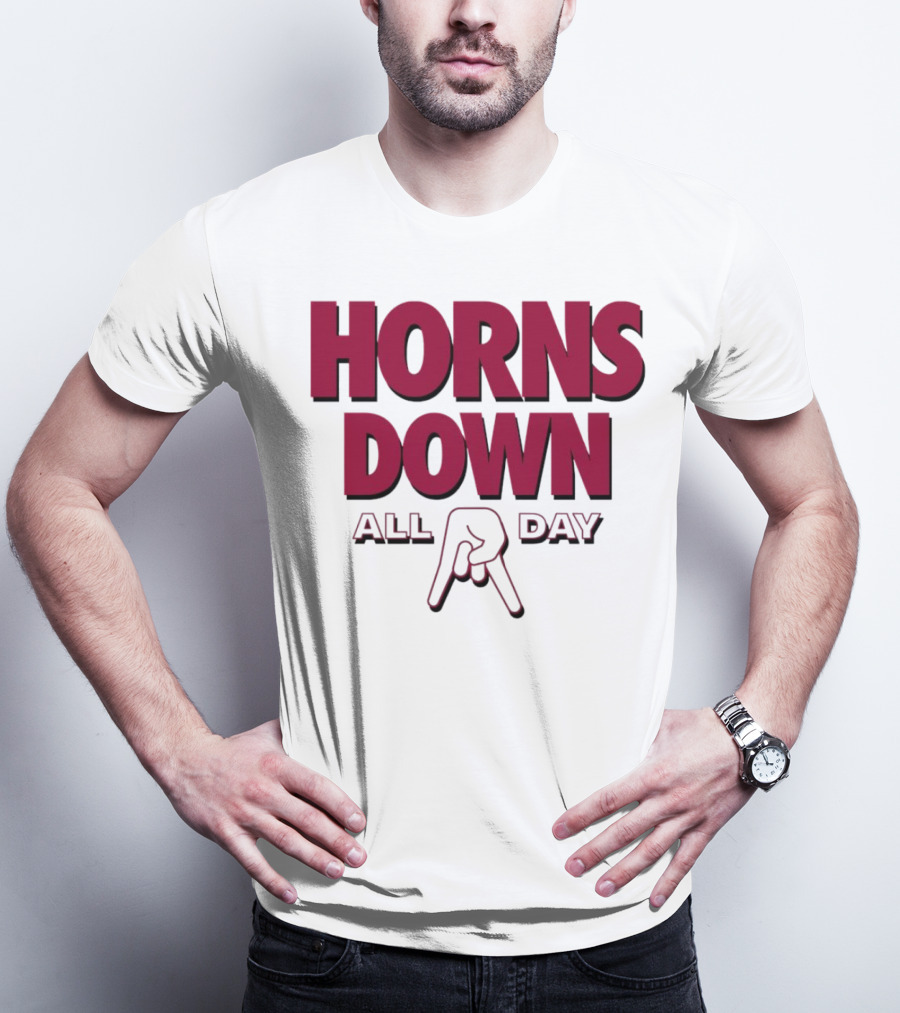 Horns Down All Day Oklahoma Sooners T-Shirt