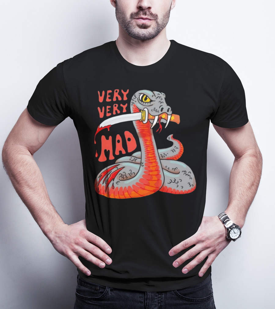 Very Very Mad Snake With Knife T-Shirt