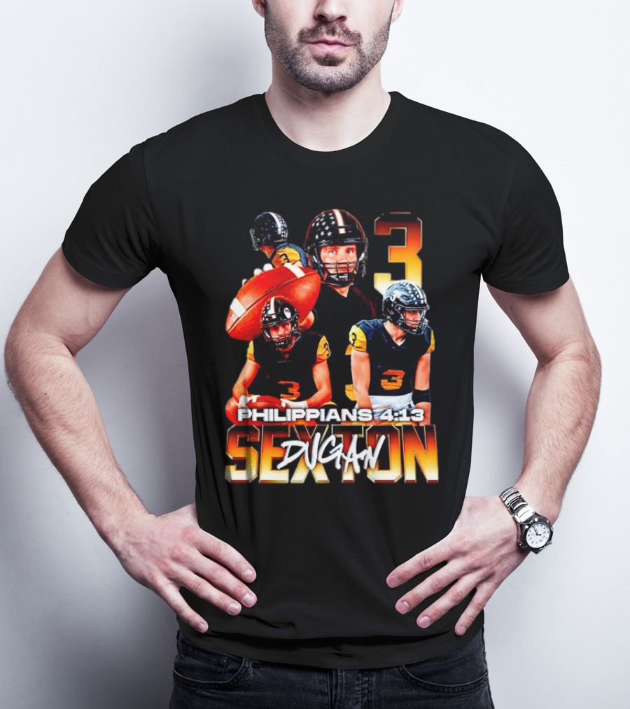 Southwestern Pirates Dugan Sexton Philippians 4:13 Number 3 T-Shirt