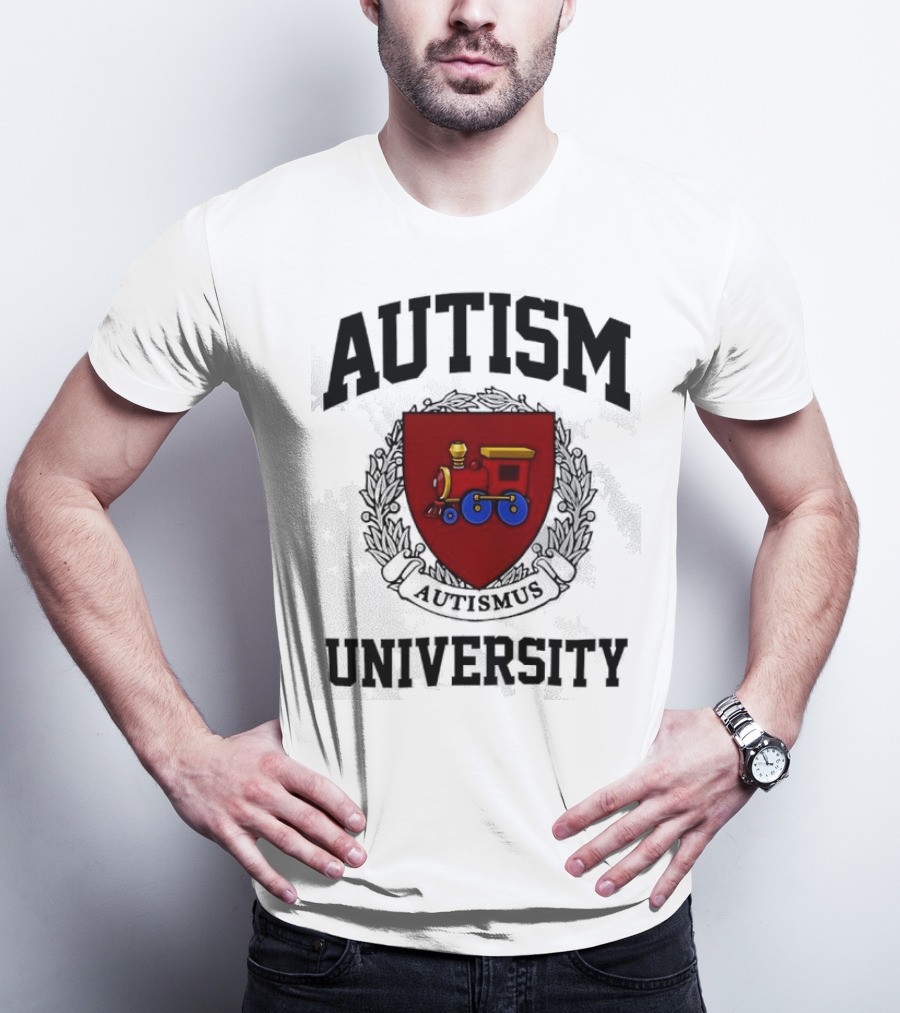 AUTISM UNIVERSITY AUTISMUS CREST CREWNECK T-Shirt