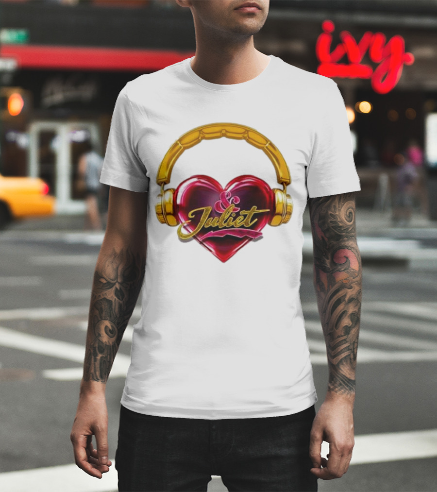 Broadway Juliet Heart Headphones T-Shirt