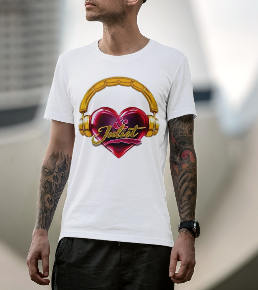 Broadway Juliet Heart Headphones T-Shirt