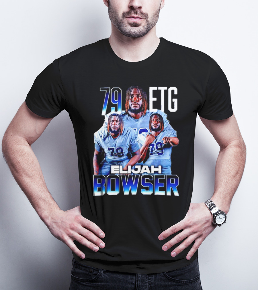 Elijah Bowser 79 ETG Football Player Montage T-Shirt