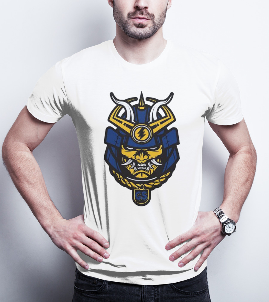 Golden State Warriors GS Samurai Helmet Emblem T-Shirt