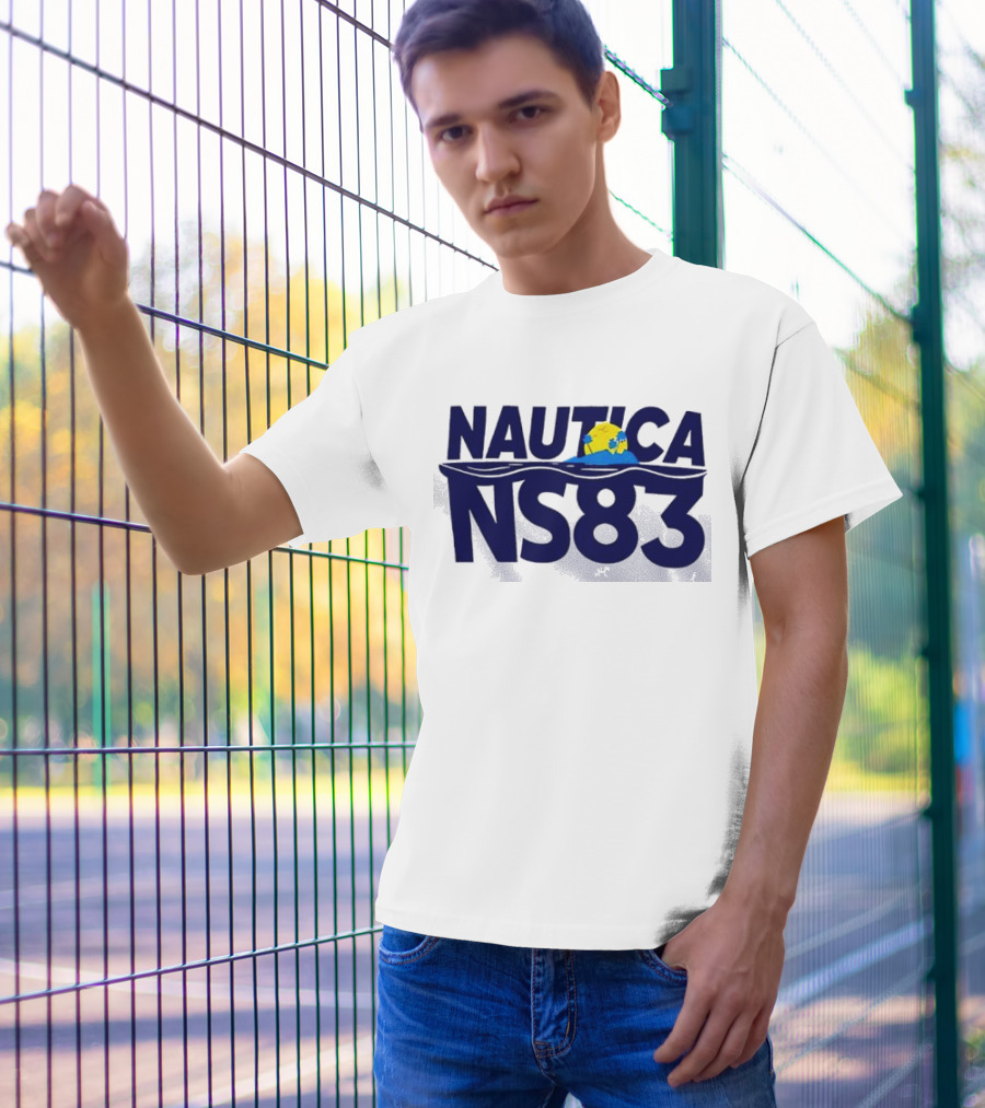 Nautica NS83 Ocean Wave And Globe T-Shirt
