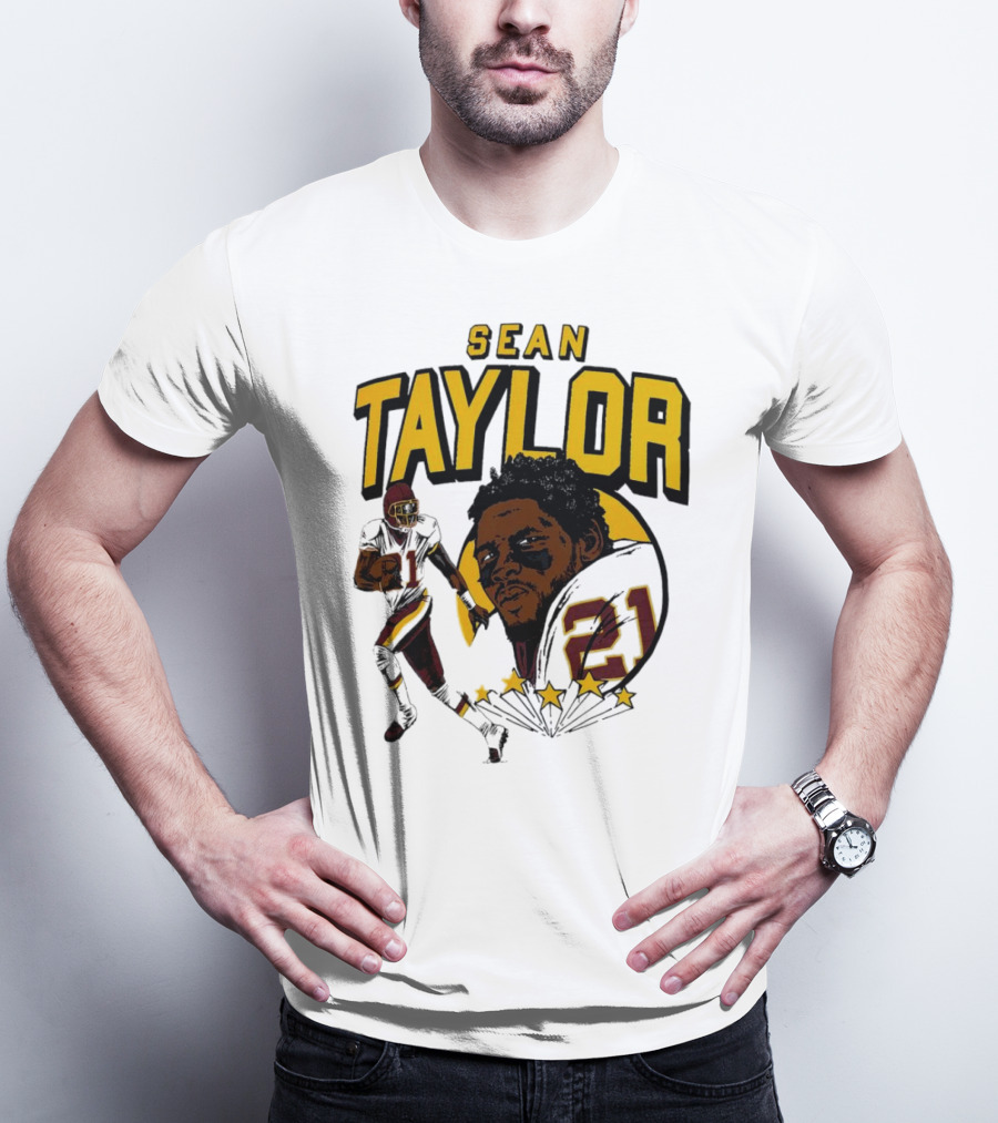 Sean Taylor Washington Commanders Caricature Player Signature T-Shirt