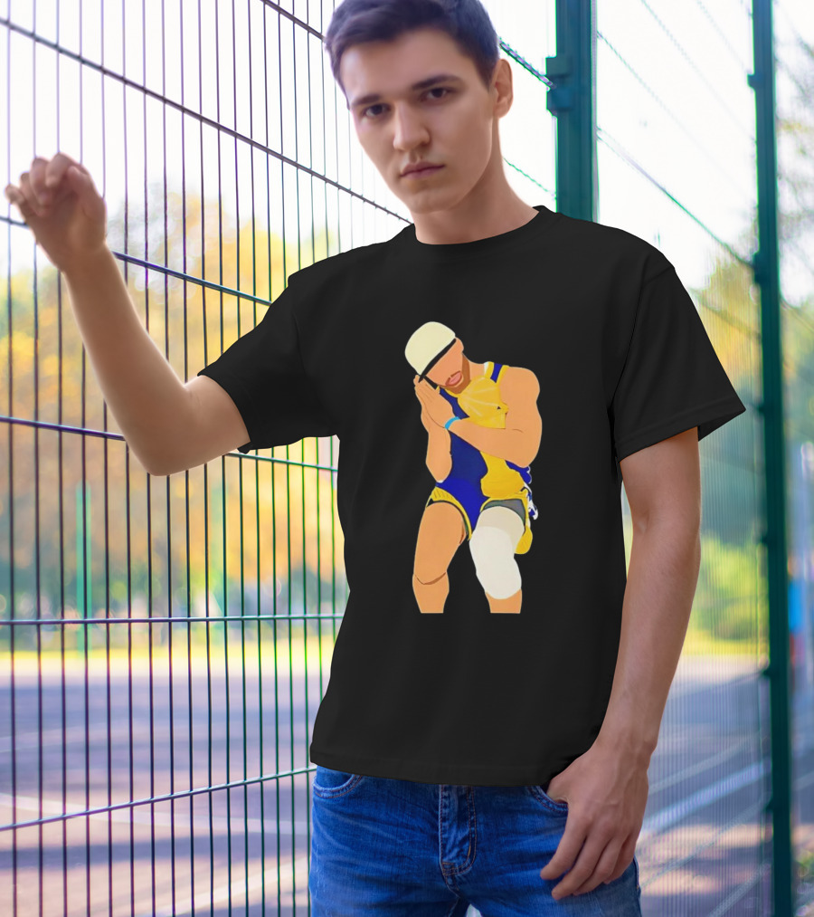 Steph Curry Night Night Basketball Pose With Trophy T-Shirt