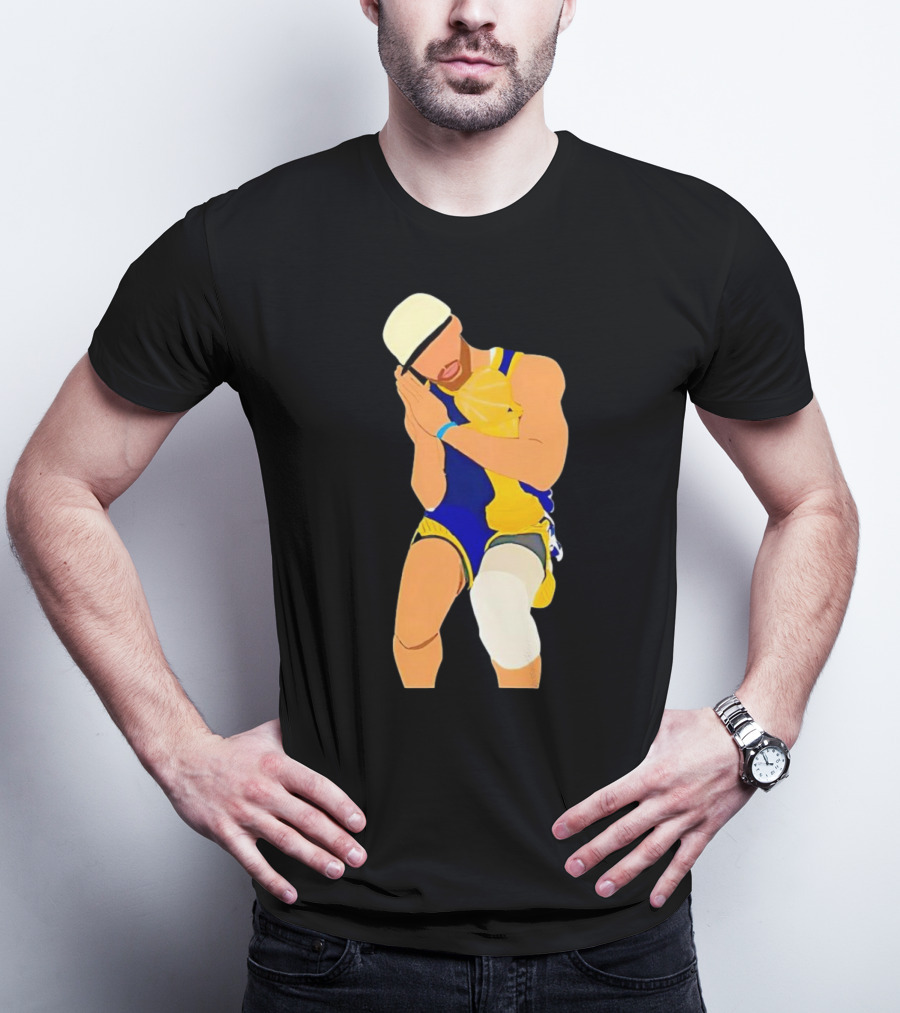 Steph Curry Night Night Basketball Pose With Trophy T-Shirt