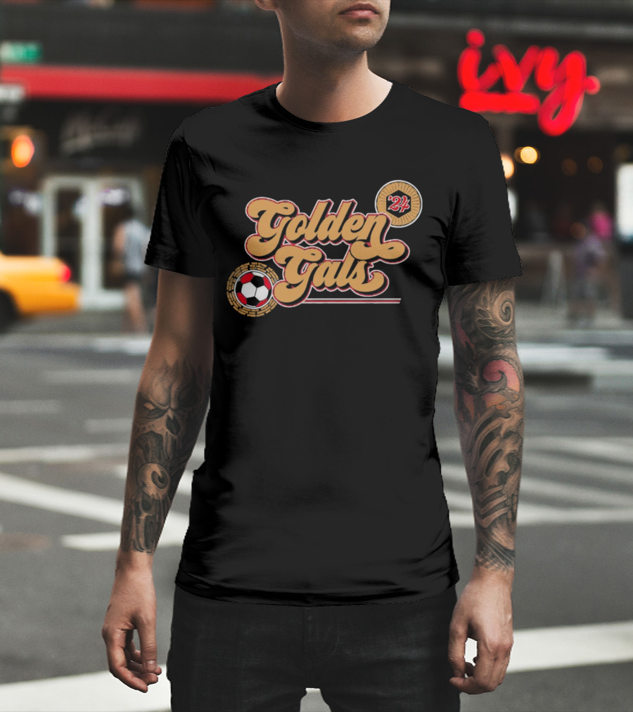 USWNTPA Golden Gals 24 Soccer USA T-Shirt