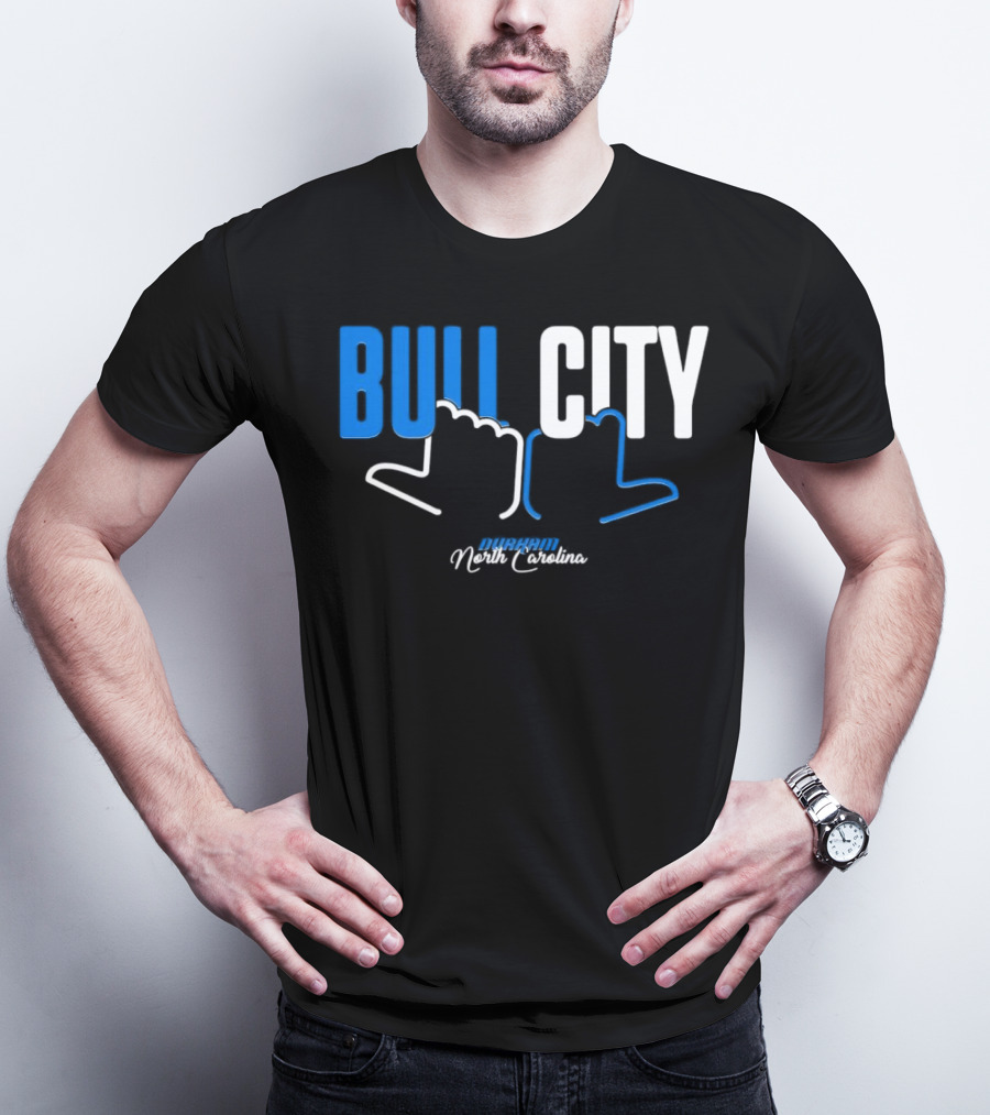 Durham North Carolina Bull City Hands T-Shirt