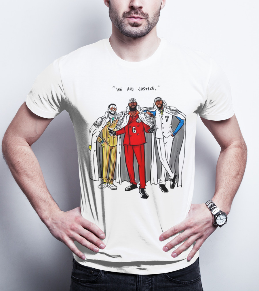 Jay Kim We Are Justice One Piece Anime Three Admirals T-Shirt