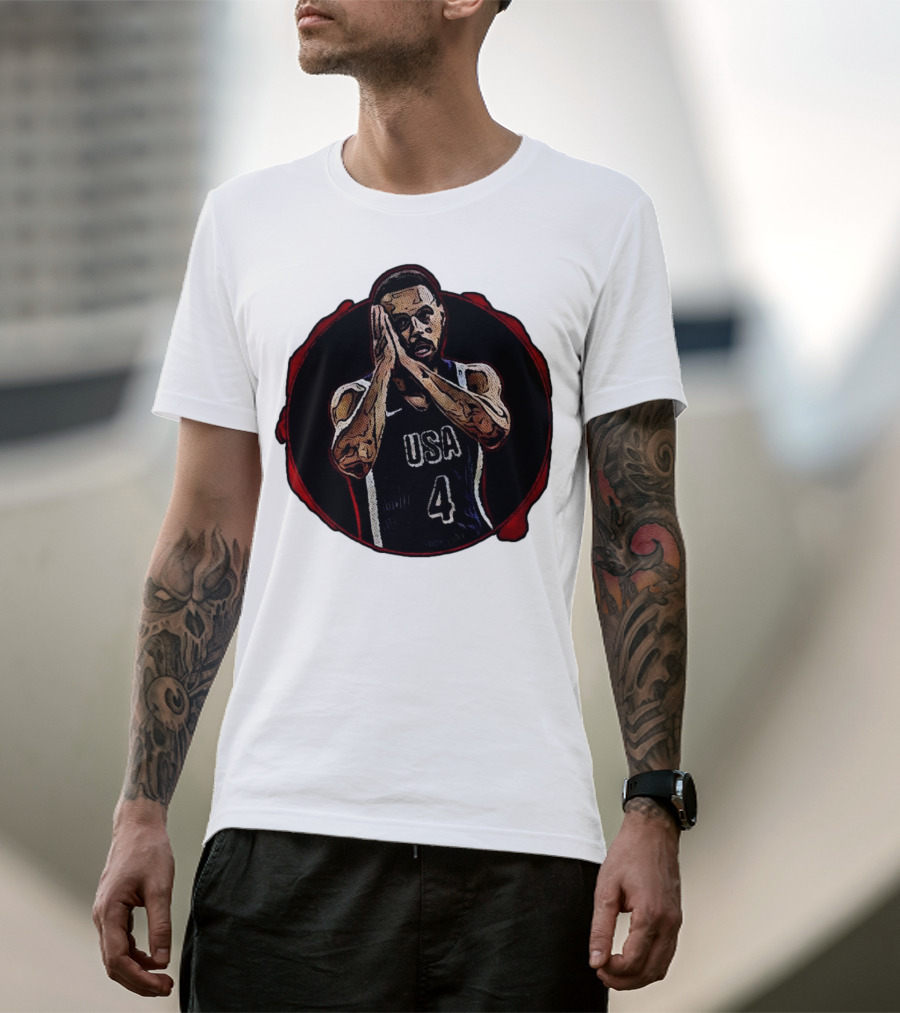 Stephen Curry Night Night USA Basketball Team Paris T-Shirt