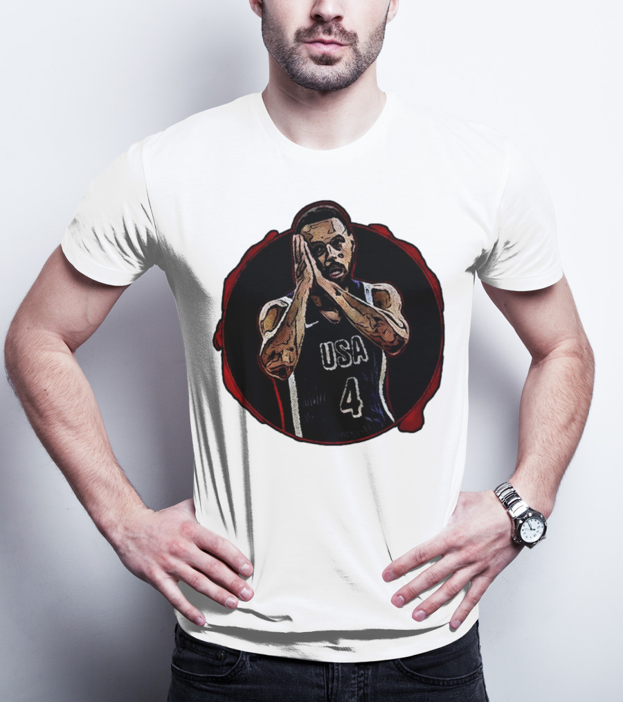 Stephen Curry Night Night USA Basketball Team Paris T-Shirt