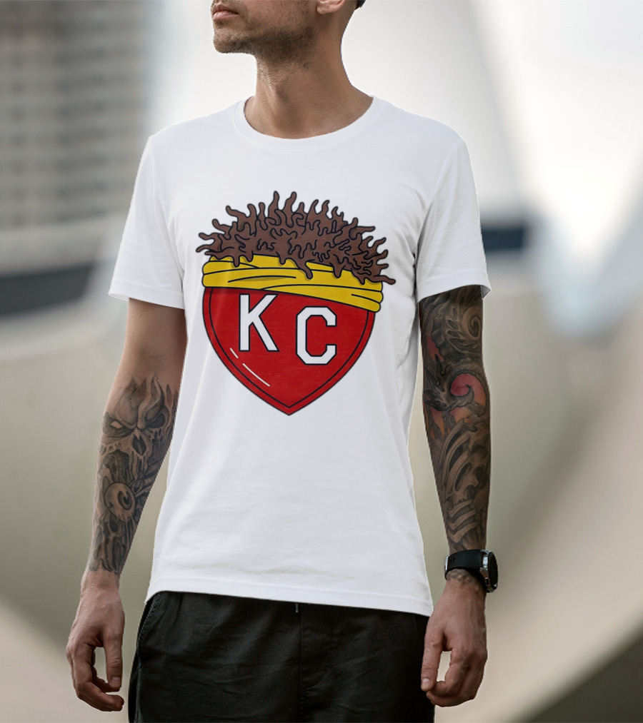 Kansas City Chiefs KC Heart French Fries T-Shirt