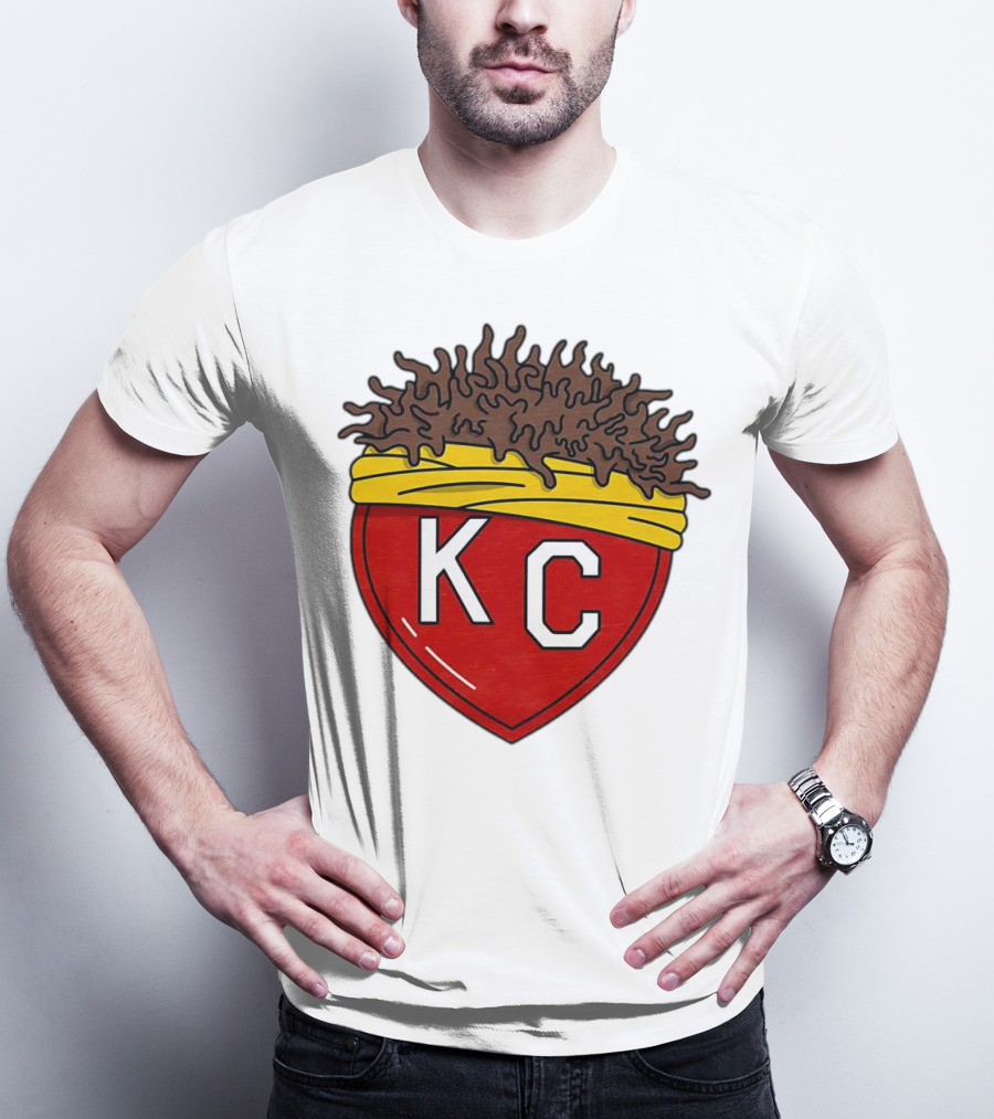 Kansas City Chiefs KC Heart French Fries T-Shirt