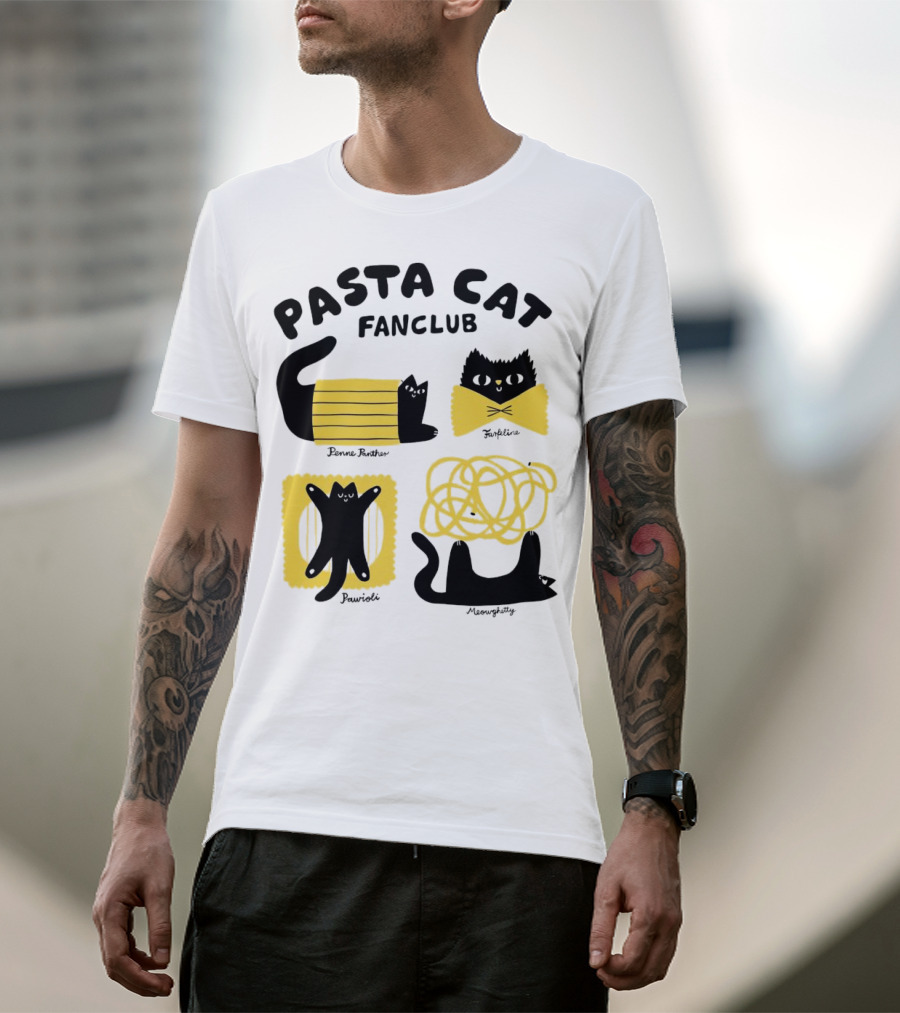 Pasta Cat Fanclub Penne Purrter ZitiFeline Pawrioli Meowgetty T-Shirt