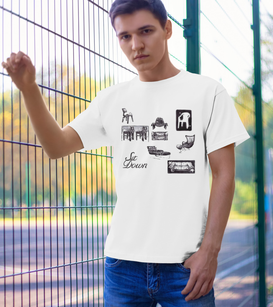 Sit Down More Chairs Armchair Couch T-Shirt