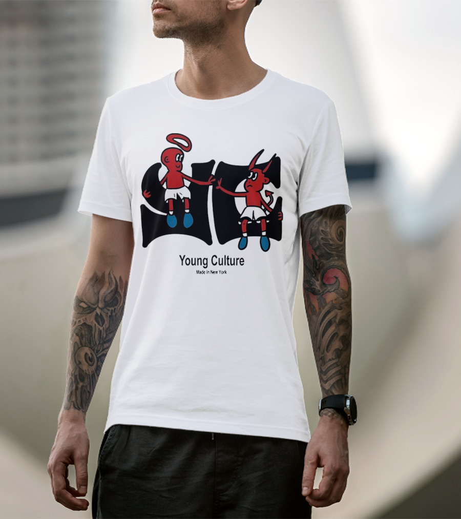 Young Culture Made In New York Best Buds Angel Devil Duo T-Shirt
