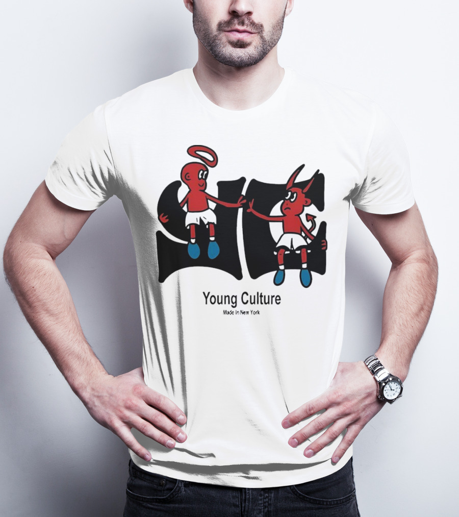 Young Culture Made In New York Best Buds Angel Devil Duo T-Shirt