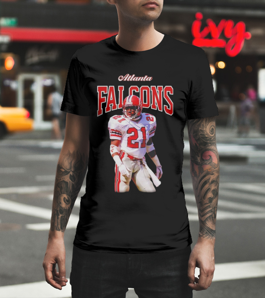 Atlanta Falcons Deion Sanders Retired Player 21 Sideline Legend T-Shirt