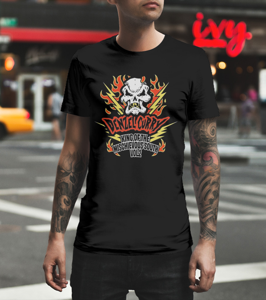 Denzel Curry King Of The Mischievous South Vol 2 Skull Flames Lightning T-Shirt