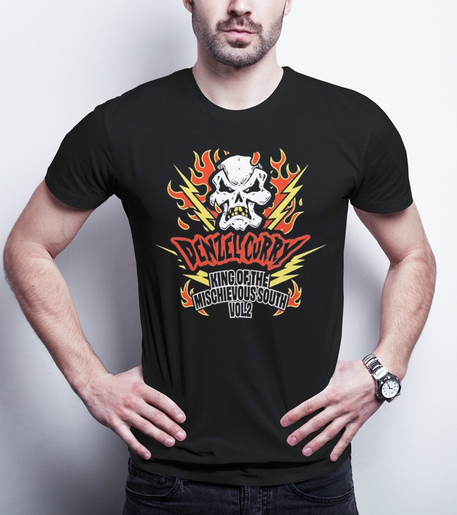 Denzel Curry King Of The Mischievous South Vol 2 Skull Flames Lightning T-Shirt