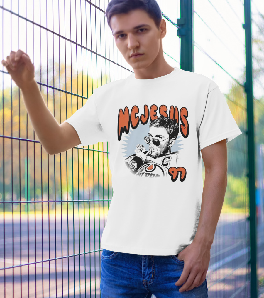 Edmonton Oilers McJesus 97 Connor McDavid T-Shirt