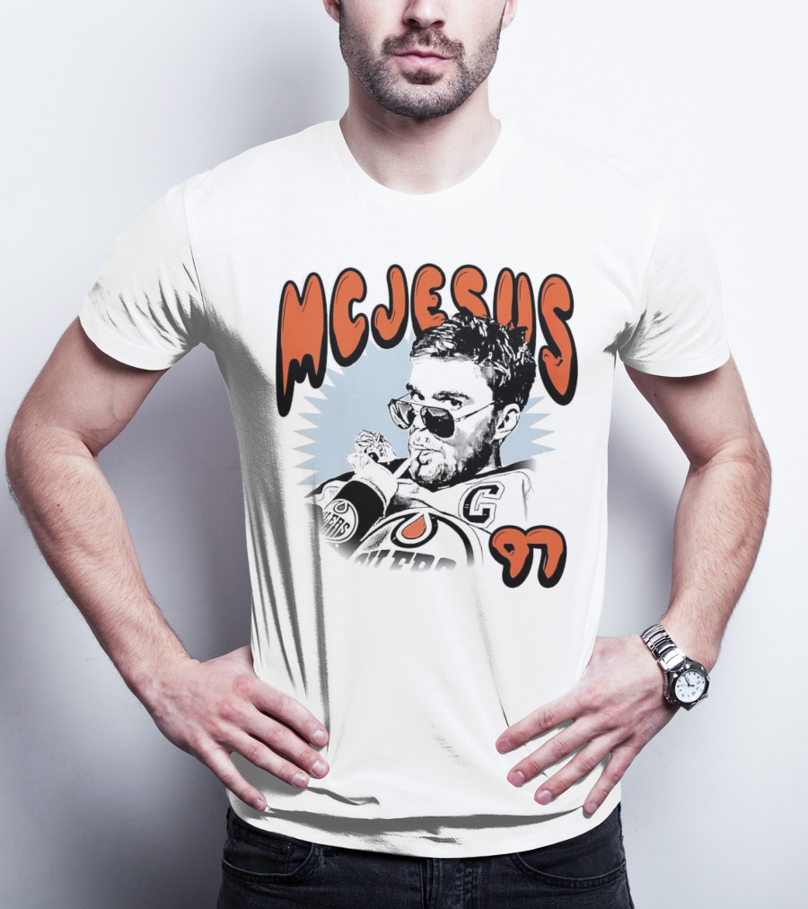 Edmonton Oilers McJesus 97 Connor McDavid T-Shirt