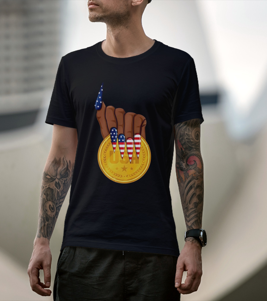 Gold Medal USA American Nails Sha’Carri Richardson T-Shirt