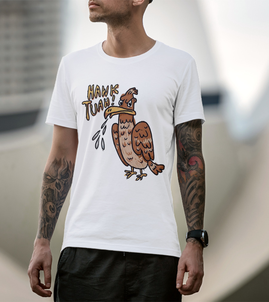 Hawk Tuah Tough Angry Bird With Spilled Ink T-Shirt