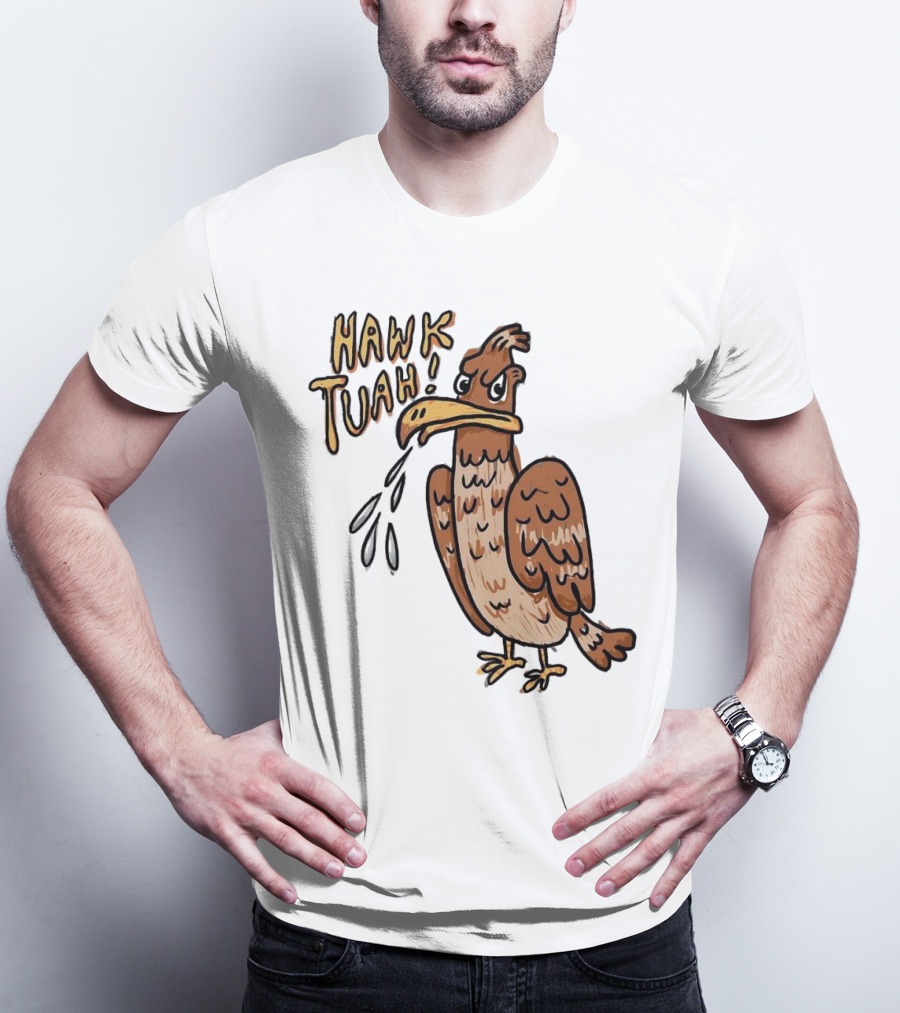 Hawk Tuah Tough Angry Bird With Spilled Ink T-Shirt