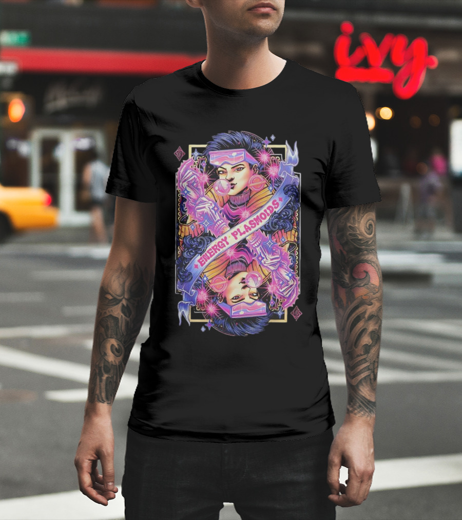 Jubilation Lee Energy Plasmoids Colorful Playing Card T-Shirt