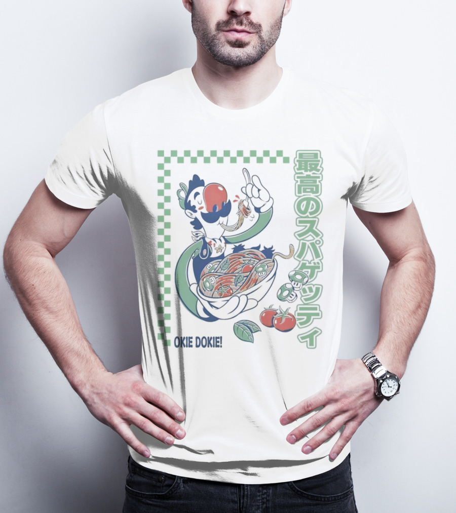 Luigi Okie Dokie Spaghetti T-Shirt