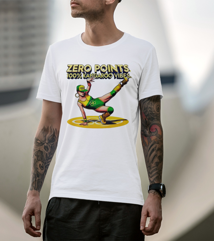 Zero Points 100% Kangaroo Vibes Breakdancing RayGun T-Shirt
