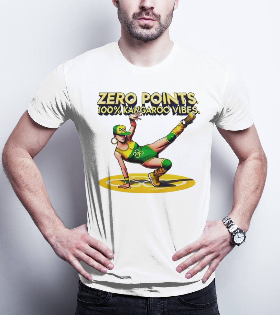 Zero Points 100% Kangaroo Vibes Breakdancing RayGun T-Shirt