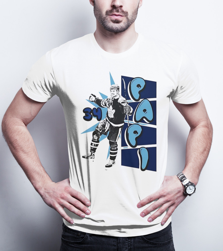Toronto Maple Leafs Auston Matthews 34 Papi Hockey Legend T-Shirt