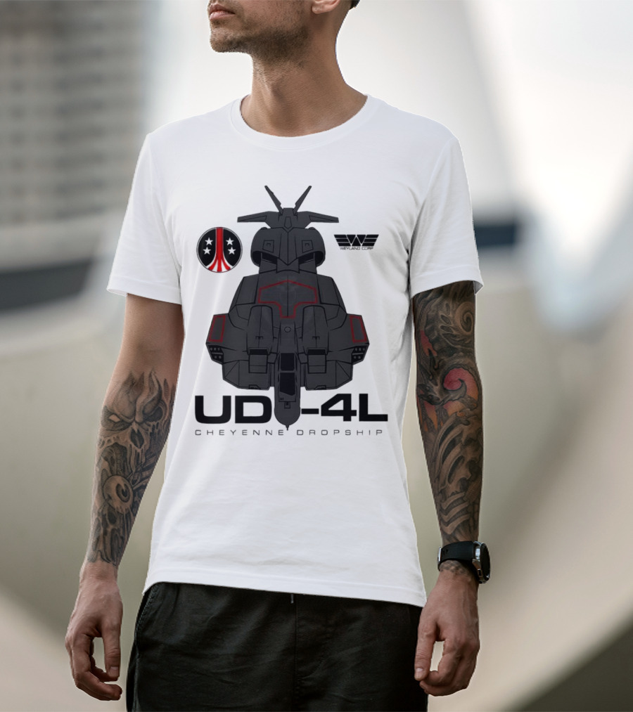 Alien UD-4L Cheyenne Dropship Weyland Yutani Corporation Badge T-Shirt