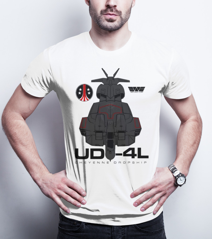Alien UD-4L Cheyenne Dropship Weyland Yutani Corporation Badge T-Shirt