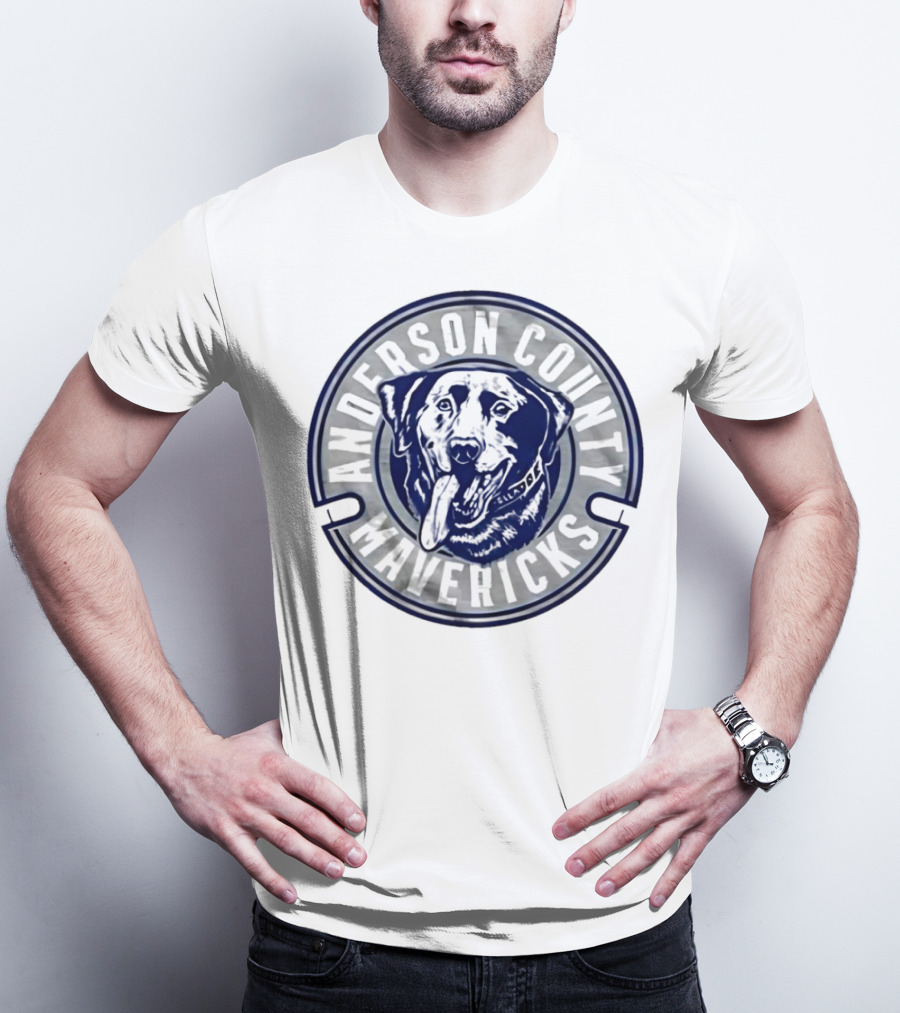 Anderson County Mavericks Dog Emblem T-Shirt