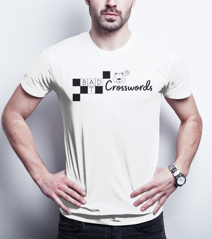 BAD T Crosswords Bear Icon Puzzled Expression T-Shirt