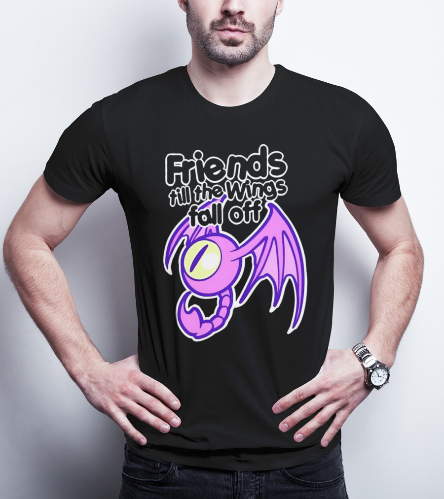 Friends Till The Wings Fall Off Purple Winged Creature T-Shirt