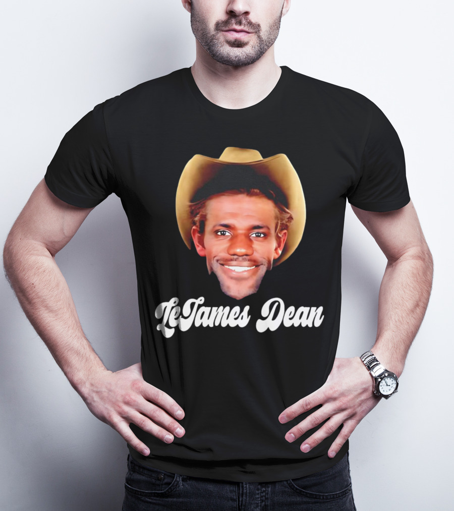 LeBron James LeJames Dean Cowboys And Basketball Fusion Gesicht T-Shirt