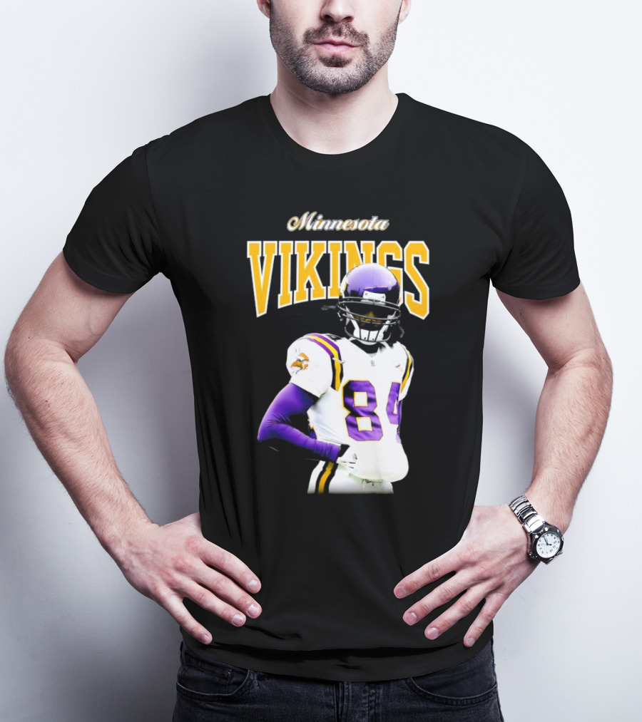 Minnesota Vikings Randy Moss Number 84 Retired Player Sideline Legend T-Shirt