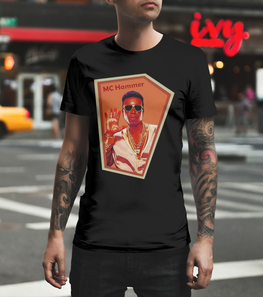MC Hammer Retro Iconic Style Sunglasses Chains Wave Hand Gesture T-Shirt