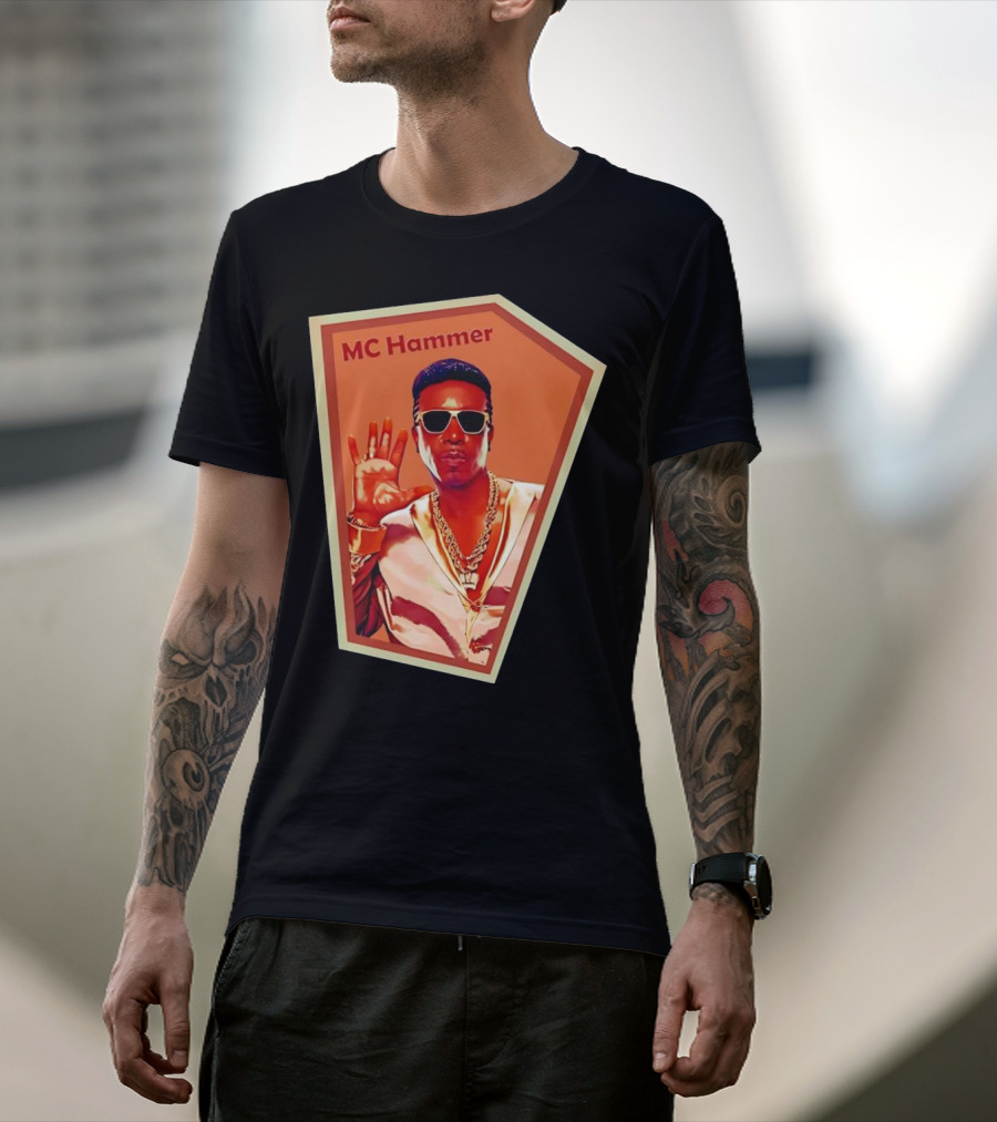 MC Hammer Retro Iconic Style Sunglasses Chains Wave Hand Gesture T-Shirt