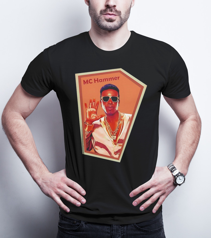 MC Hammer Retro Iconic Style Sunglasses Chains Wave Hand Gesture T-Shirt