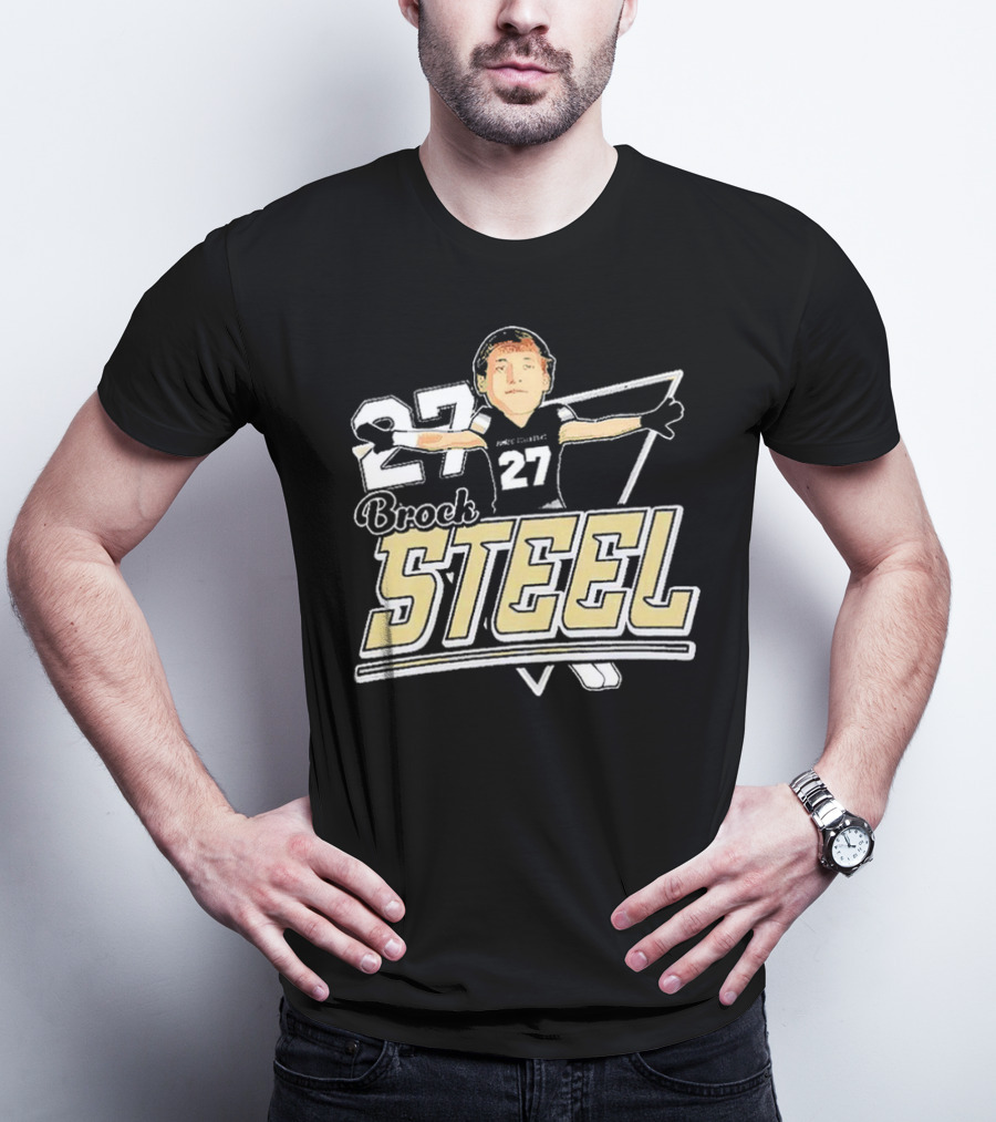 Brock Steel 27 Montana State Bobcats Cartoon T-Shirt