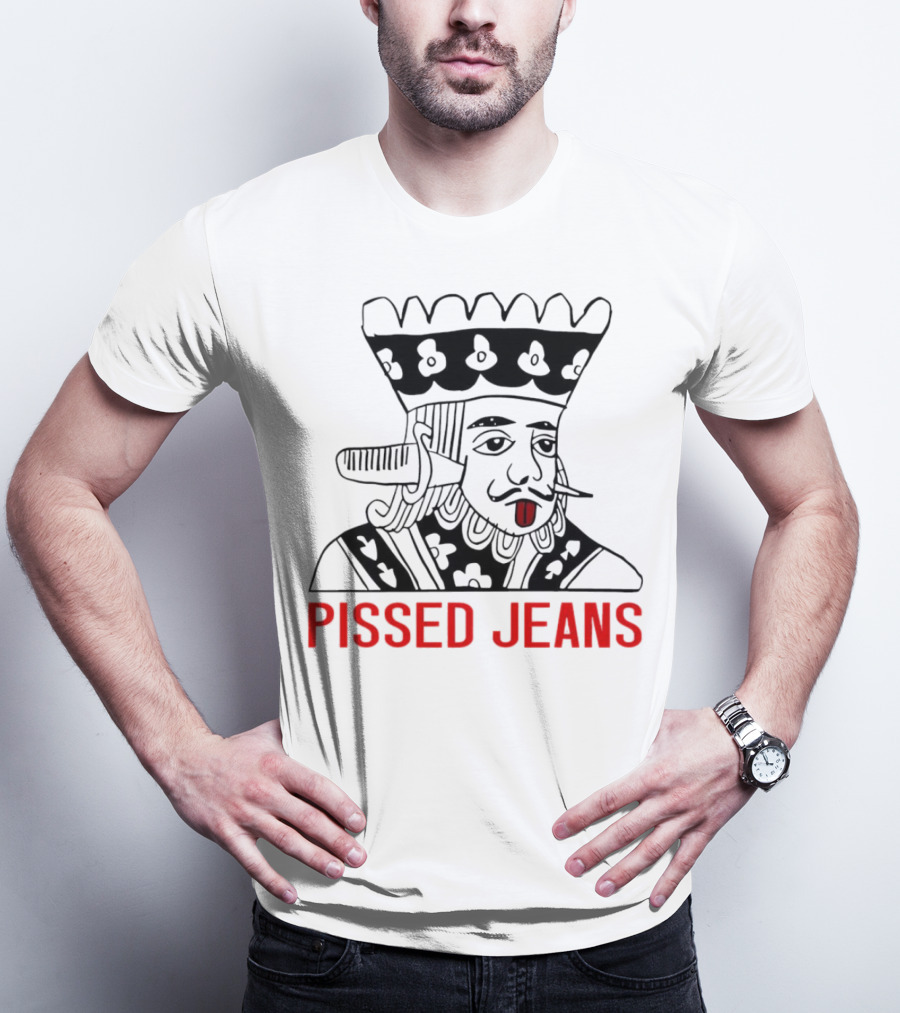 Pissed Jeans Playing Card King With Red-Tipped Tongue T-Shirt