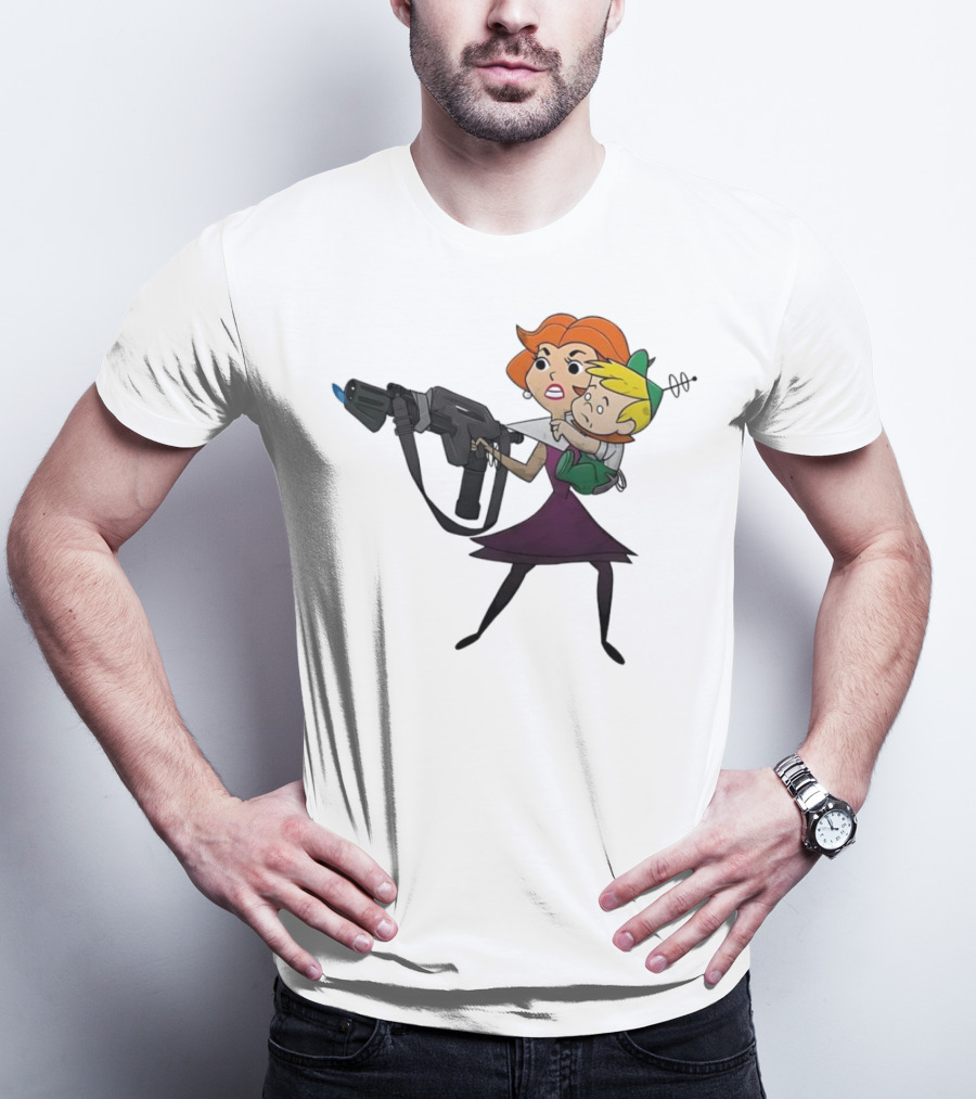 The Jetsons' Jane With Blaster Protecting Elroy Get Away From Him You B-word T-Shirt